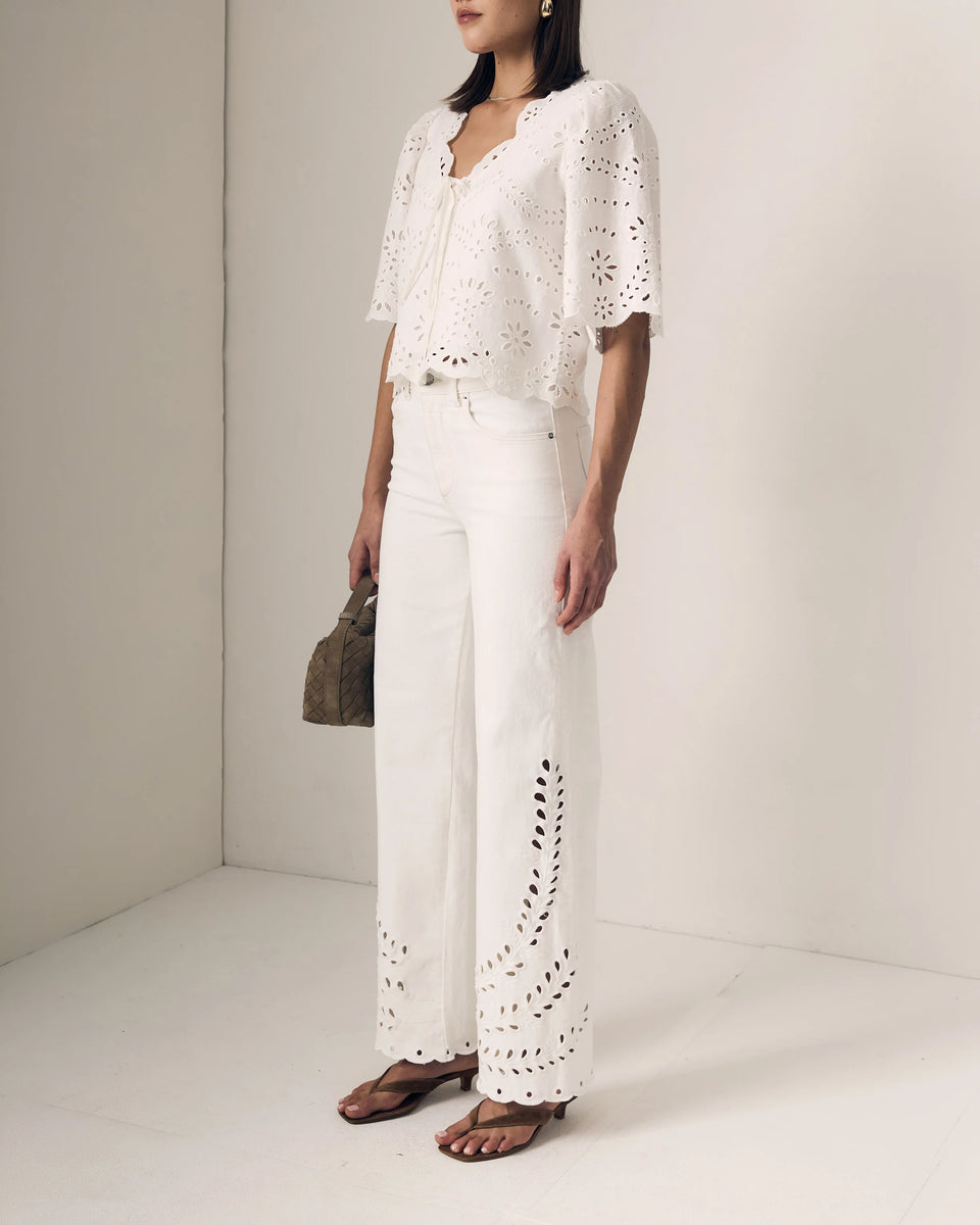 Le Jean Column Eyelet Jeans – Nora’s
